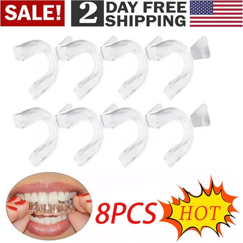 8 X NEW Silicone Mouth Guard Night Sleep Teeth Clenching Grinding ...