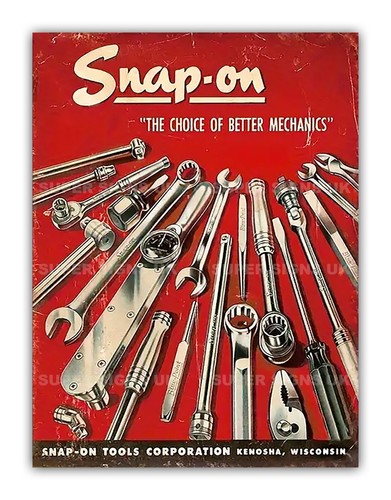 Snap-On Tools Style Metal Garage Mechanic DIY Sign Workshop Man Cave ...