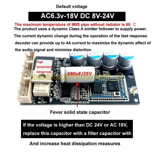 QCC5125 Bluetooth 5.1 Lossless Adapter Receiver Module APTX-HD + DSP ...
