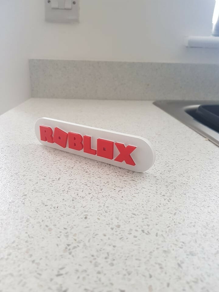 ROBLOX logo sign 3D Printed video game accessory shelf & desk art | eBay