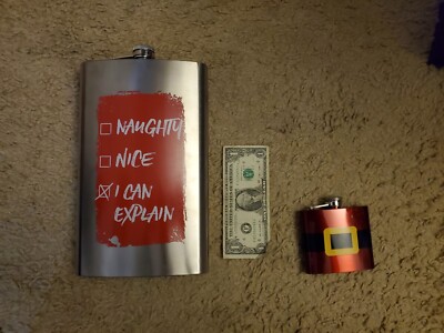 Christmas Flask, One Large The Other Smaller | eBay