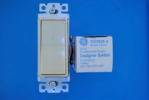 GE Cat. # 3824-2 Ivory Decora 4-Way Rocker Switch 20A-120-277V AC | eBay