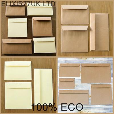 C7 C6 C5 DL A5 BROWN KRAFT IVORY ENVELOPE CARD SMALL PAPER CRAFT MAKING ...