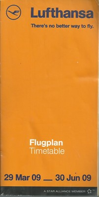 Lufthansa - Flugplan - Timetable - 29 Mar 09 - 30 Jun 09 - Lufthansa ...