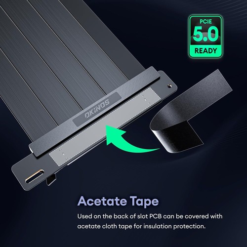 PCIE 5.0 Riser Cables, Future Proof for Gen 5 GPU, Compatible RTX4090 ...