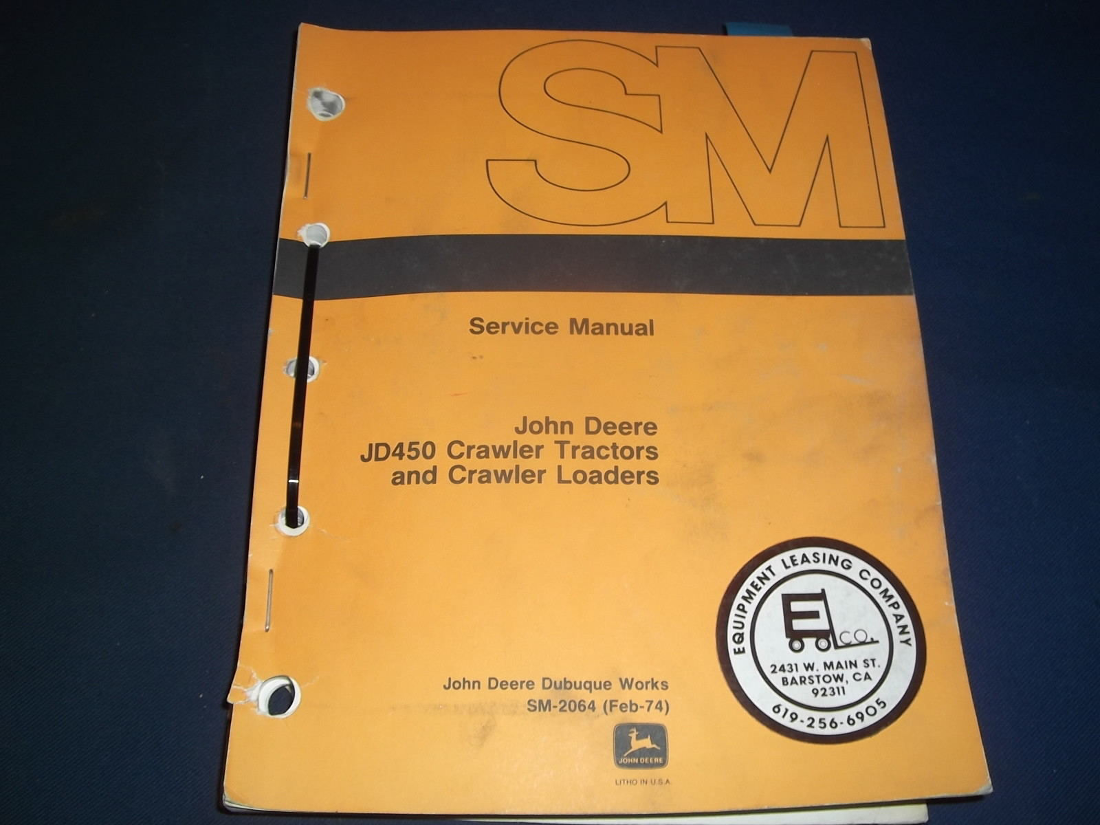 JOHN DEERE JD450 CRAWLER TRACTOR & LOADER TECHNICAL SERVICE REPAIR ...