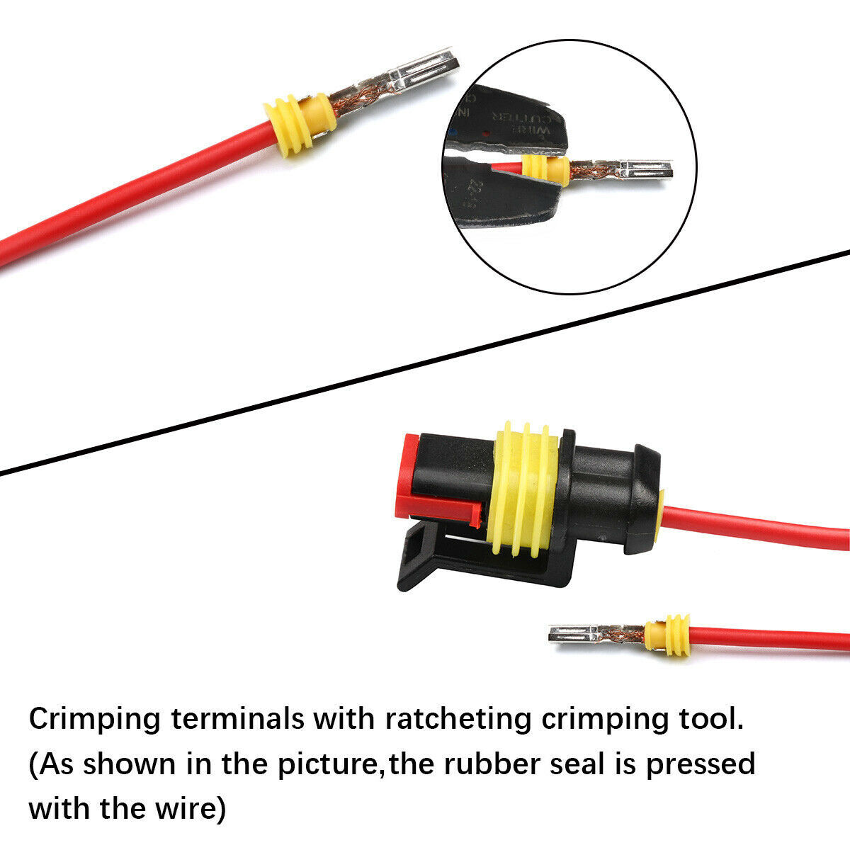 26Set 1-4 Pin Waterproof Car Auto Cable Electrical Wire Connectors Plug ...