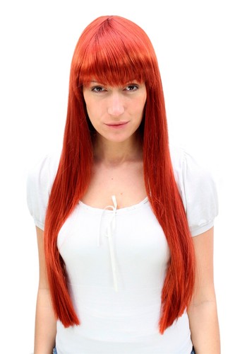 Women's Wig Copper Sinful Red Long Smooth Fringe Women Wig 3227 | eBay