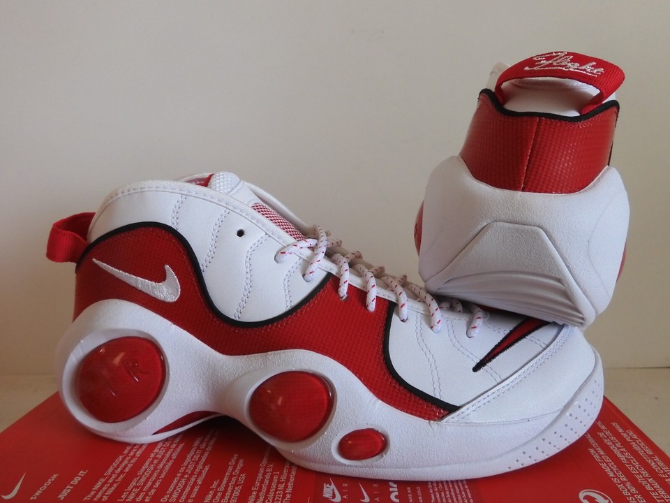 NIKE AIR ZOOM FLIGHT 95 "JASON KIDD" WHITE-TRUE RED-BLACK SZ 10 [DX1165 ...