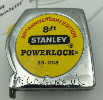 8' Metal " 20th, Anniversary Edition" Stanley Power Lock Tape Measure ...