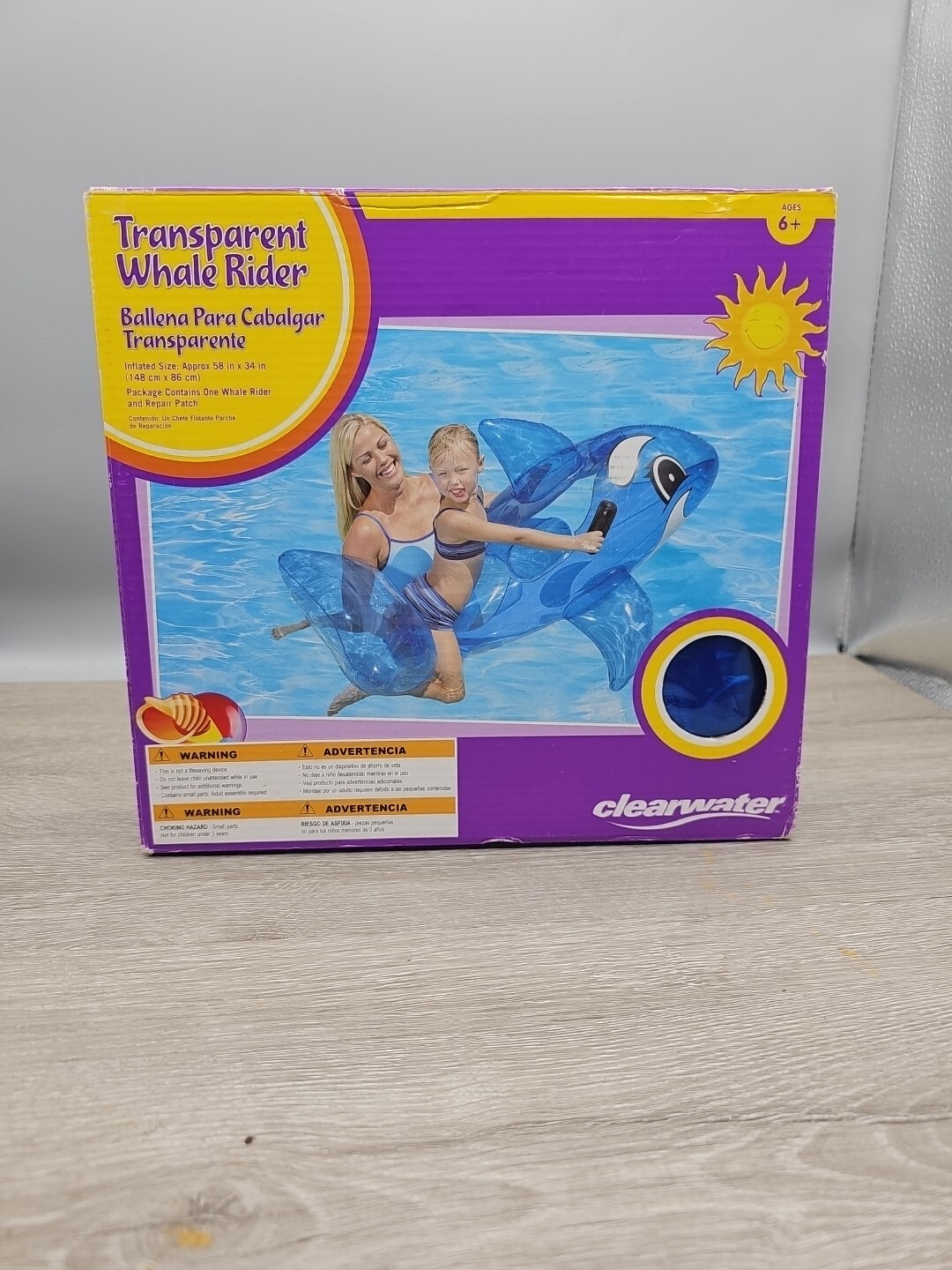 Inflatable Giant Ride on Dolphin Float Vintage Pool Beach Water ...