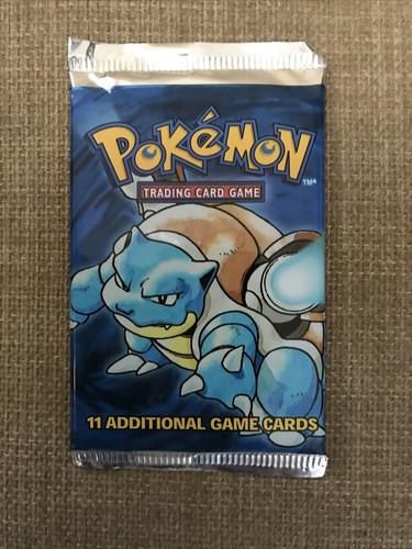 Pokémon 1999 Base Set Sealed Blastoise Booster pack Short Foil Unopened ...