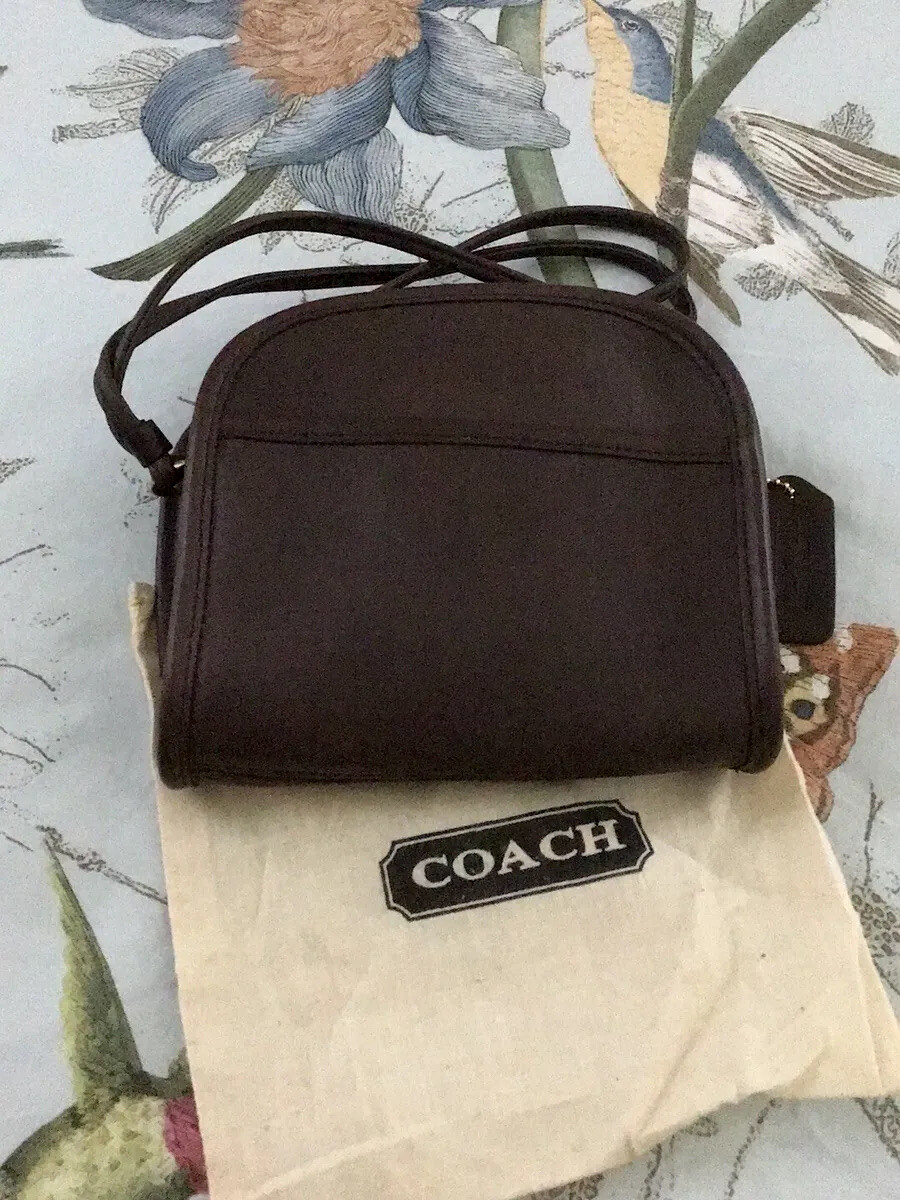 COACH VINTAGE….#9935 "Hadley Zip" BROWN. Leather Cros… - Gem