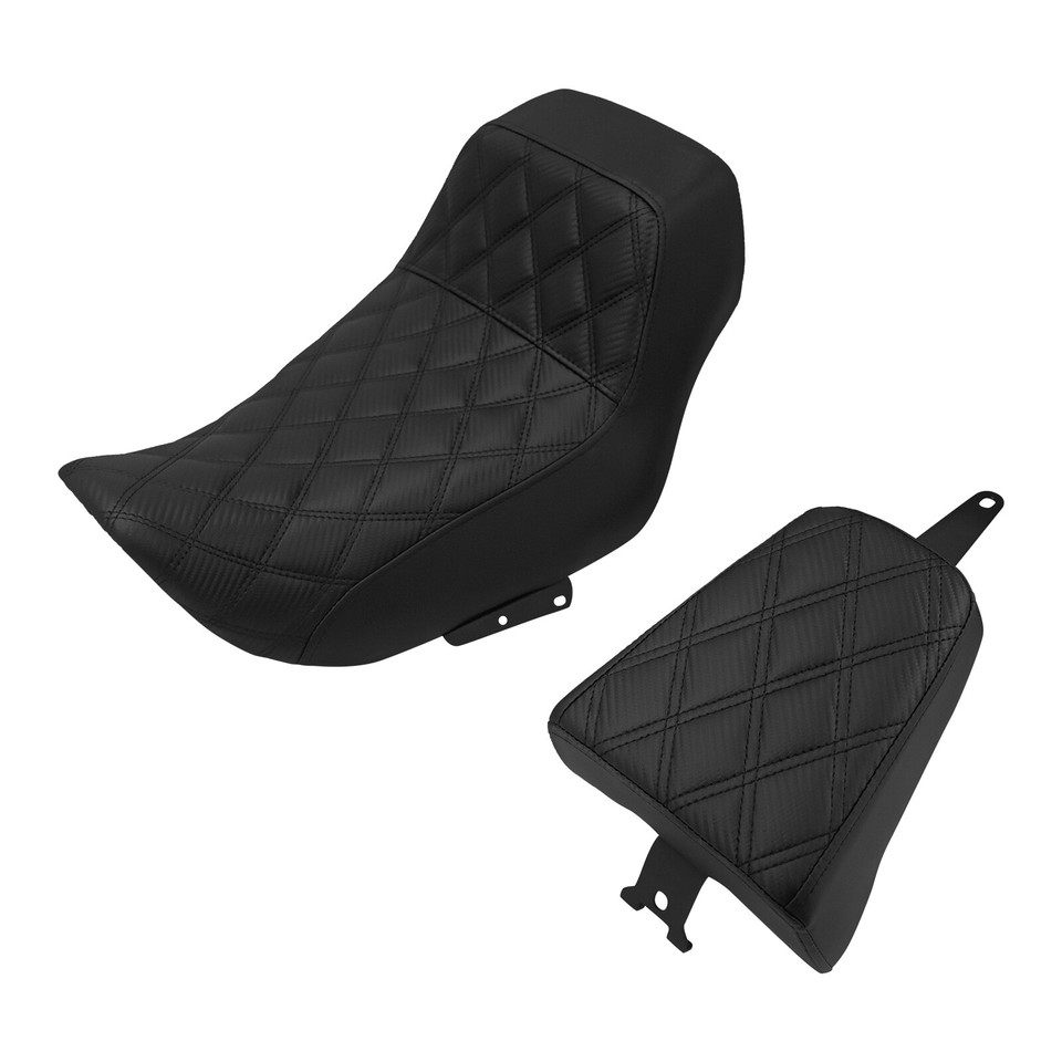 Driver Passenger Seat Black Stitching Diamond For Harley Nightster ...