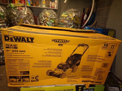 DEWALT 3-in-1 Gas Self Propelled Walk Behind Lawn Mower 21 in. 163cc W ...