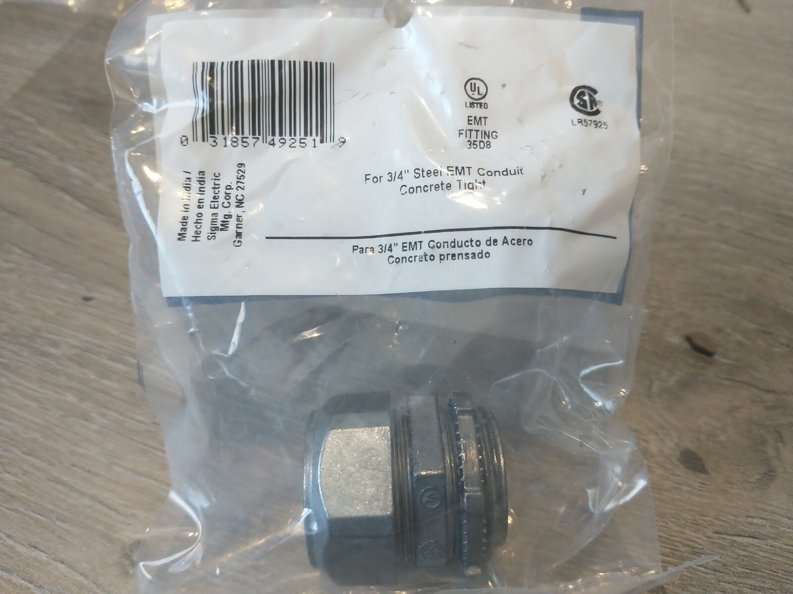 (4) Sigma Pro Connex 3/4" EMT Compression Connectors Concrete Tight ...
