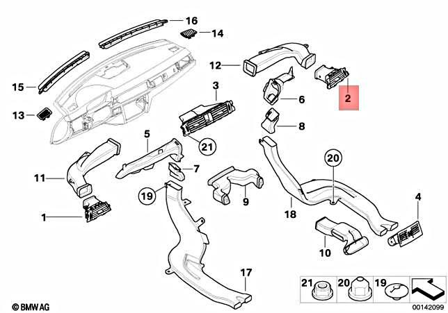 Genuine BMW Fresh Air Grille Right M3 E90 E91 E92 E93 316d 316i ...