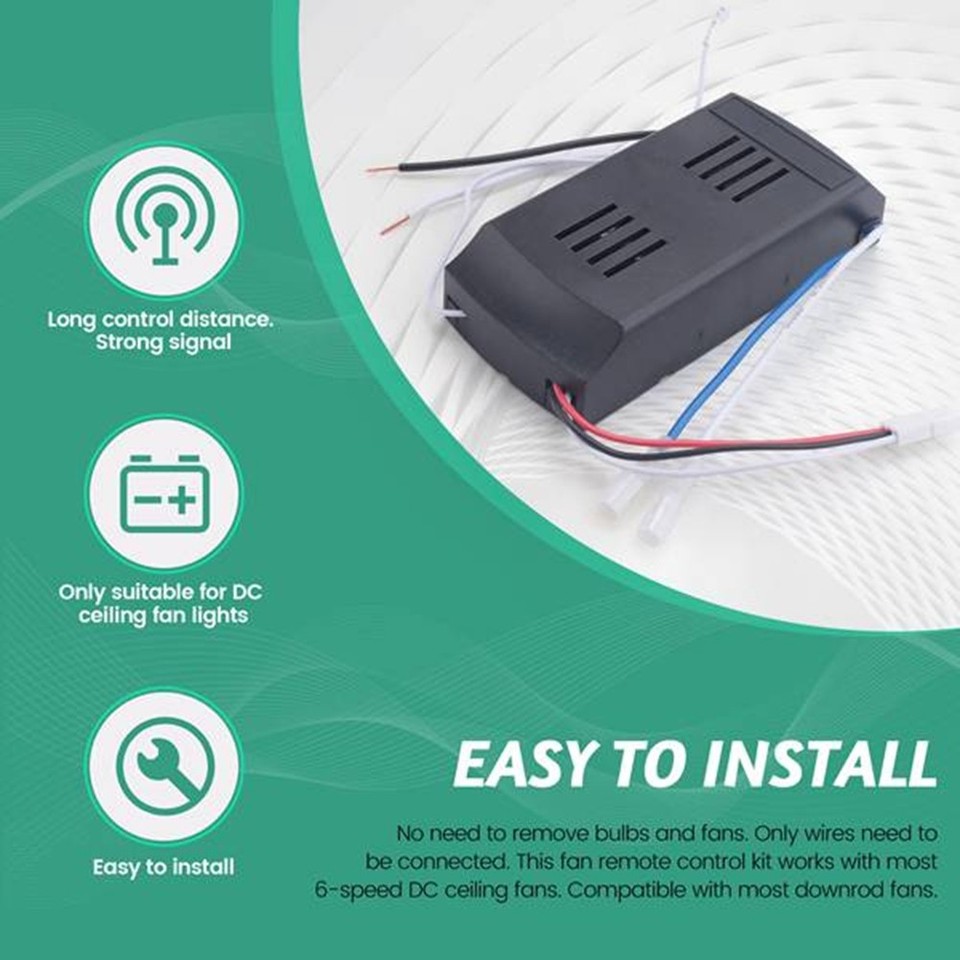 Universal Ceiling Fan Remote Control Kit Low Voltage 50w Dc Fan ...