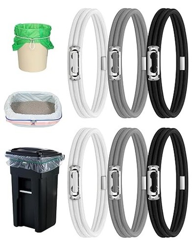 3 Pack Trash Can Bands Garbage Bag Elastic Bands Durable Rubber Band ...