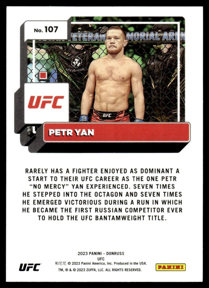 2023 Donruss UFC Petr Yan #107 10896 | eBay