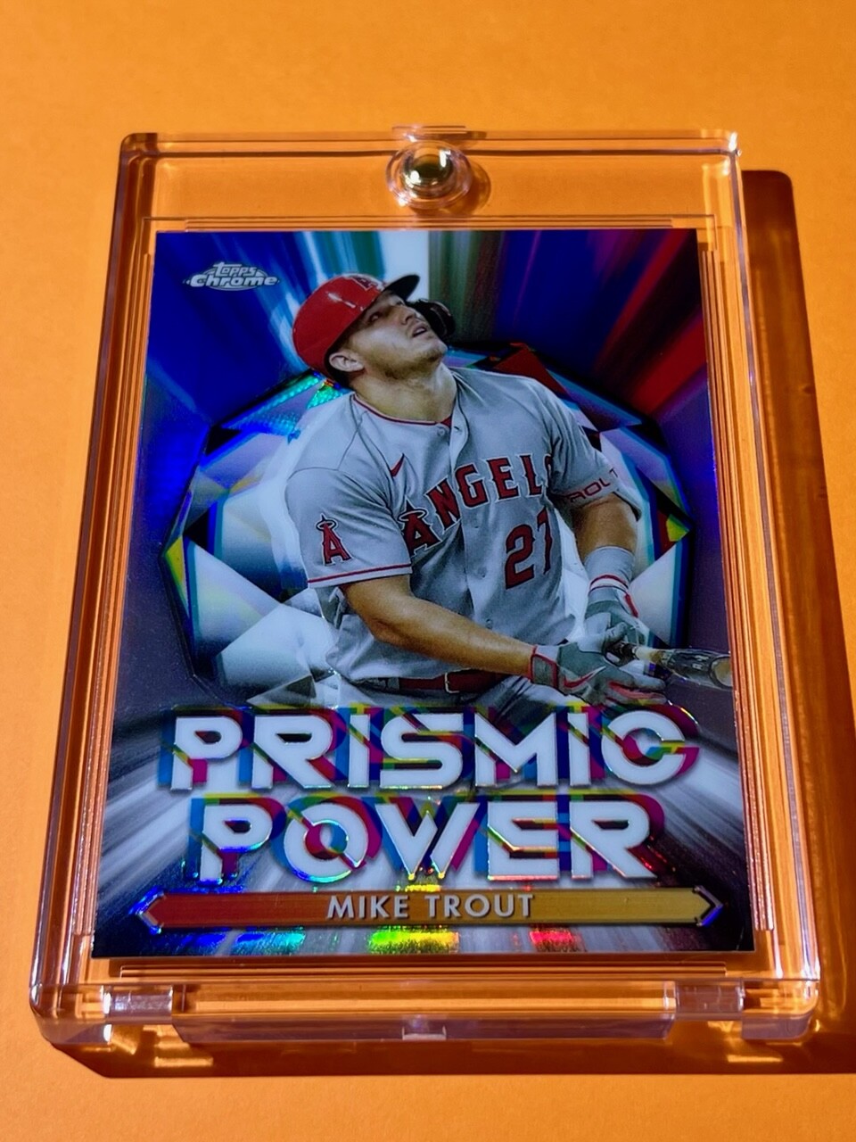 Mike Trout TOPPS CHROME REFRACTOR PRISMIC POWER SPECIAL INSERT CARD ...