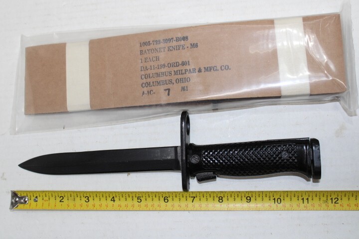 US Military Issue Vietnam Era MILPAR M6 Rifle Knife with M8A1 Scabbard ...