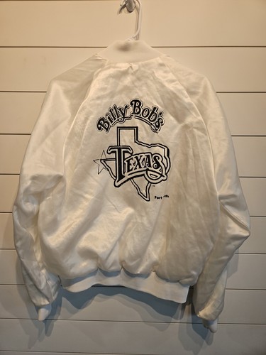 VTG Billy Bobs Texas Jacket Worlds Largest Honky Tonk White Satin ...