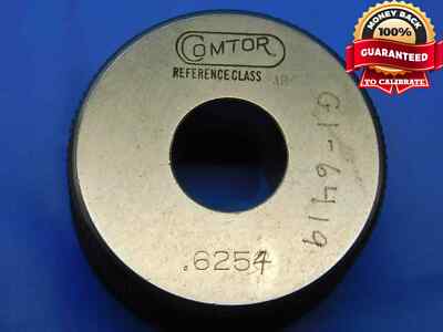 .6254 MASTER PLAIN BORE RING GAGE .6250 +.0004 OVERSIZE 5/8 16 mm ...