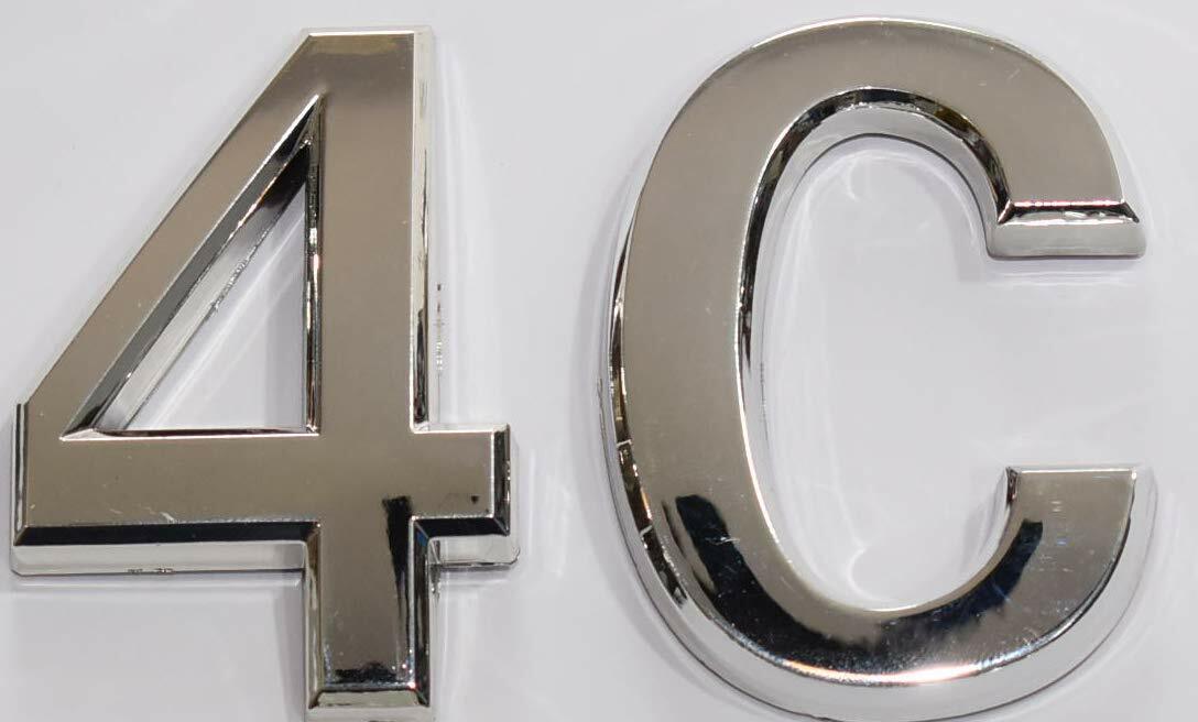 Apartment Number 4C Sign/Mailbox Number Sign, . (Silver,3D,)-REF24-1027 ...