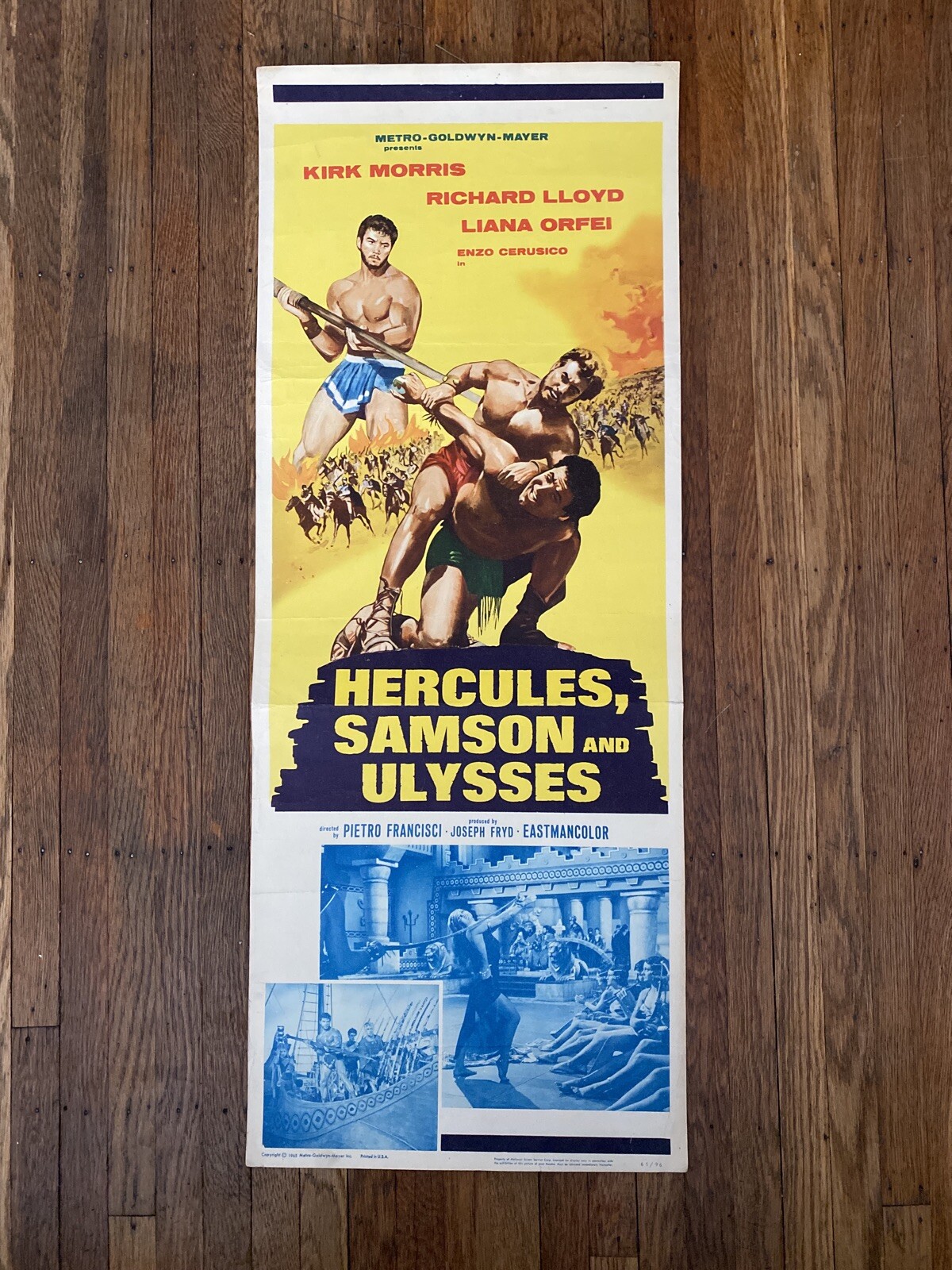 Vintage HERCULES, SAMSON, & ULYSSES -1965 - Original Movie Poster ...