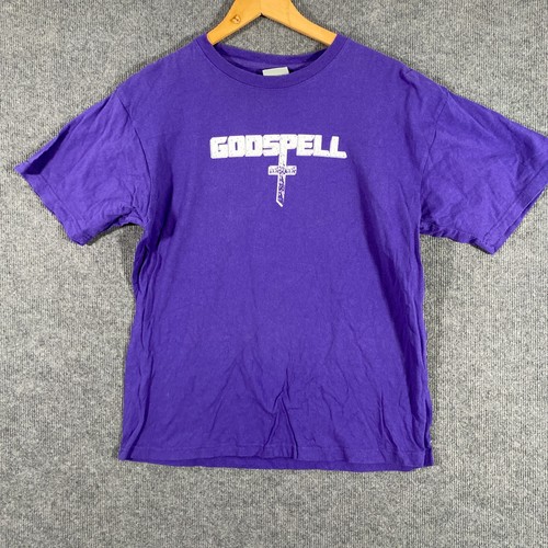 Godspell Shirt Mens Small Purple White Concert Tour Broadway Musical ...