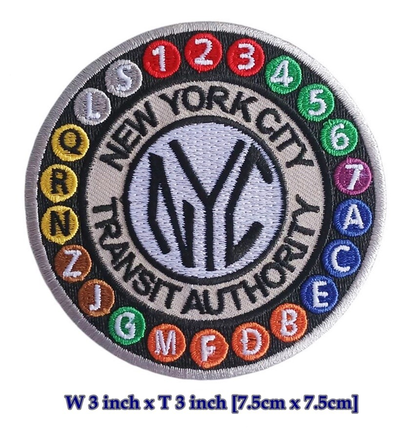 Transit Train Subway-MTA USA Patches logo iron,sewing On Decorate ...
