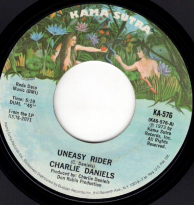 Charlie Daniels – Uneasy Rider 1973 Kama Sutra Country VG+ | eBay