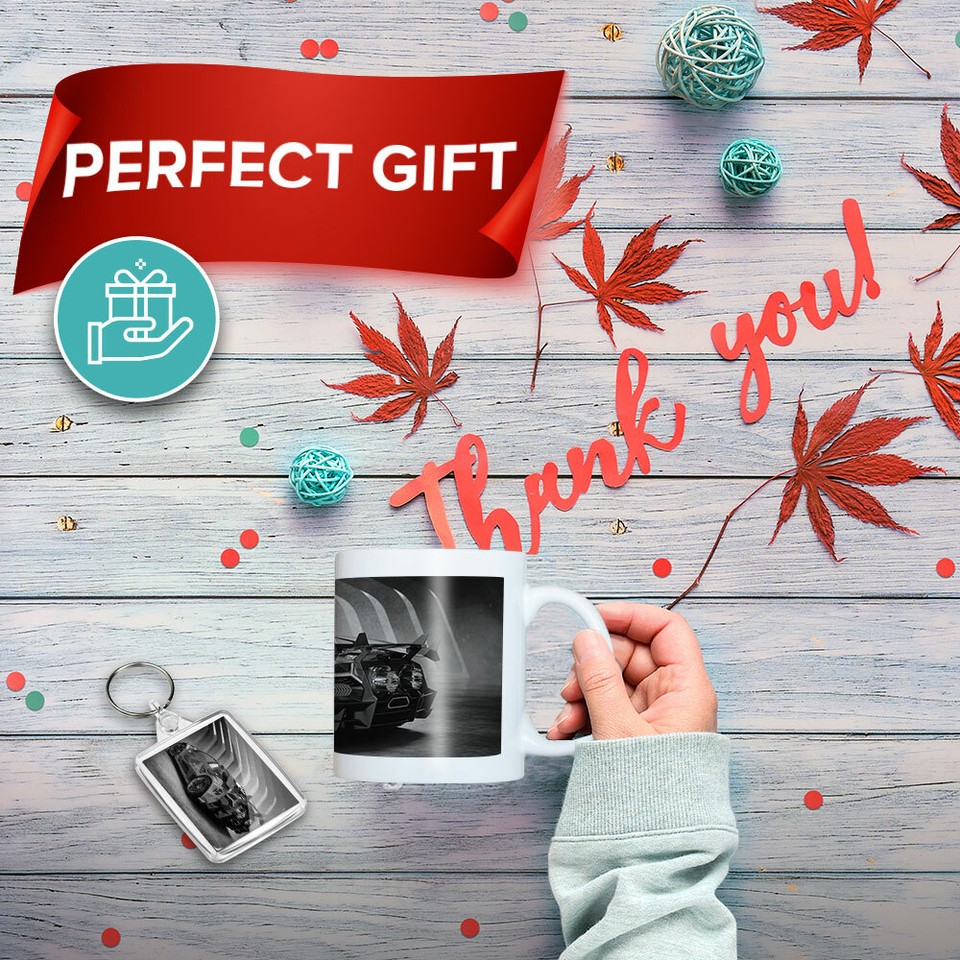 Mug & Square Keyring Set - BW - Concept Sports Car Supercar #36397 ...