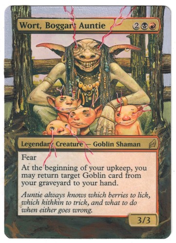 Wort Boggart Auntie Full Art Altered MTG Magic Goblin Rakdos Commander ...