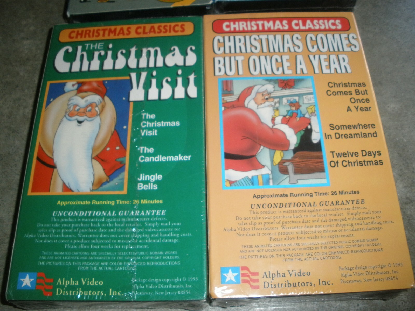 NEW Sealed Lot of 4 Christmas Classics VHS Jingle Bells, Santa's ...