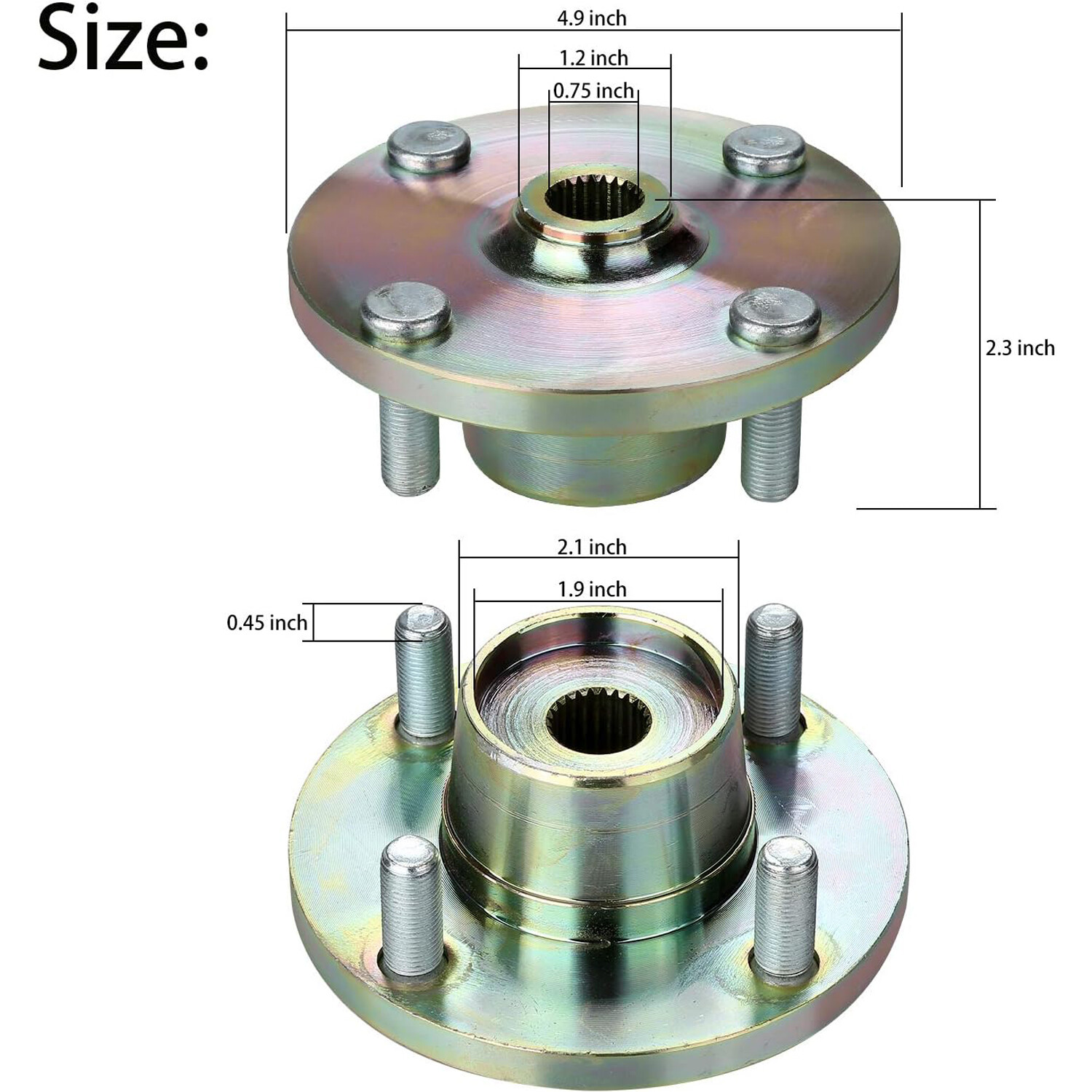 Golf Cart Rear Hub Assembly for Yamaha G8 G9 (1992-up) G14 G16 G19-G22 ...