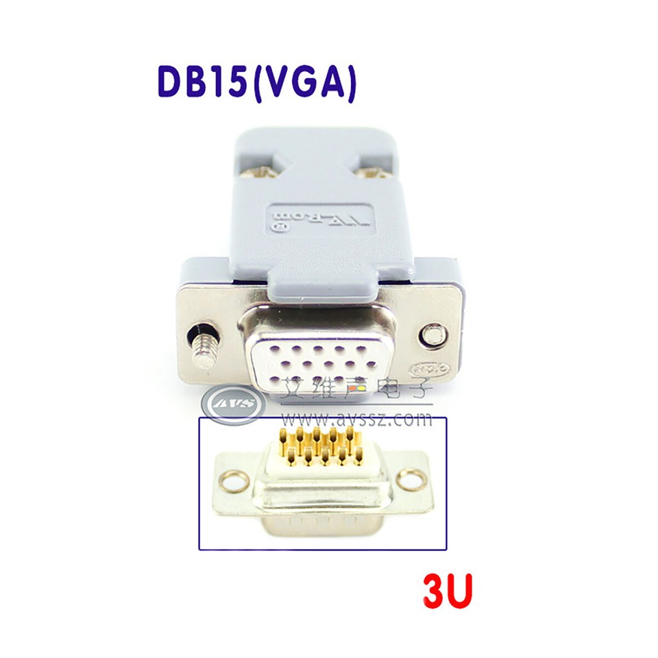 BD15 D-SUB VGA Plug Dummy Male Female Mount Assembly Display Emulator ...