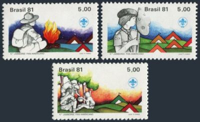 Brazil 1730-1732, MNH. Michel 1810-1812. Pan-American Boy Scouts ...