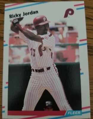 RICKY JORDAN ROOKIE 1988 Fleer baseball card #U-110..Mint Condition | eBay