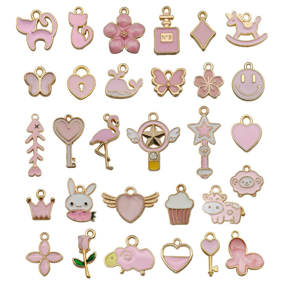 30pcs Mixed Charms Pendants For Jewelry Making DIY Bracelet Necklace ...