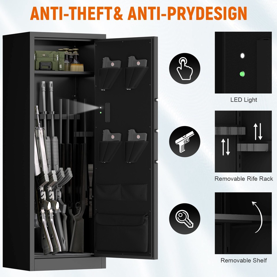 Steel Large Fireproof and Waterproof Gun Safe, Supporting Classified ...
