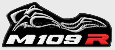 SUZUKI M109R EMBROIDERED PATCH IRON/SEW ON 4-3/8" x 1-7/8" MOTORCYCLES ...