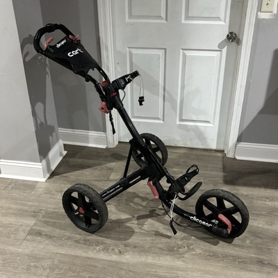 CLICGEAR Black 3-Wheel Golf Push Cart Foldable Walking Golf Cart | eBay