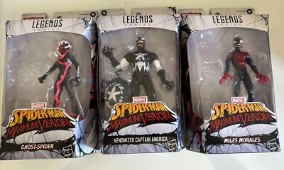 Marvel Legends Venomized Captain America Ghost-Spider Miles Morales 6 ...