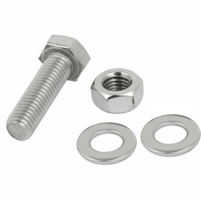 10 Sets M10 x 40mm Stainless Steel Hex Bolts with Nuts and Washers ...