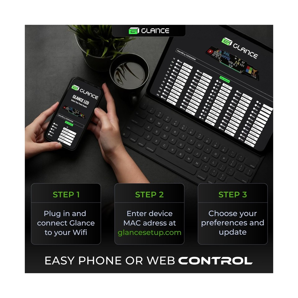 Glance LED Ticker - Customizable LED Display Sports Ticker, LED Display ...