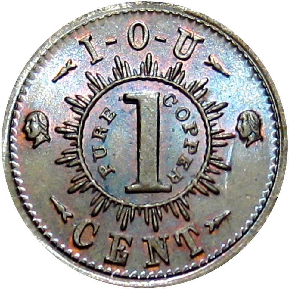 Brooklyn New York Civil War Token Braun Shellworth IOU Tiny George ...