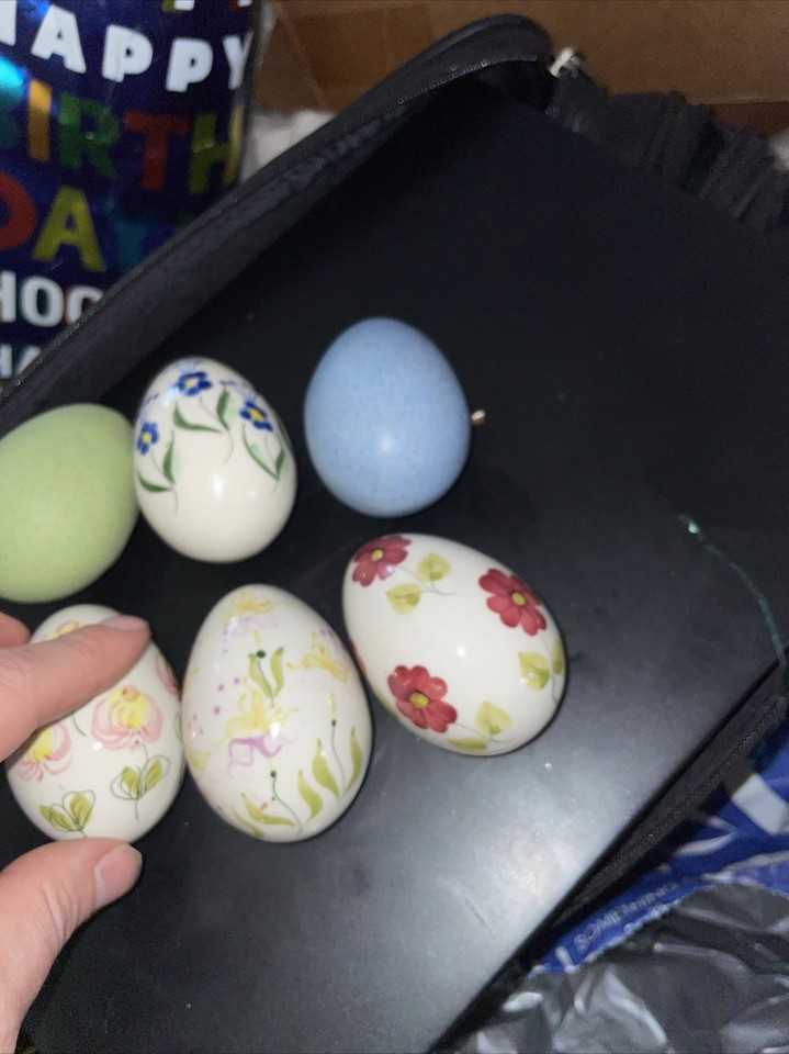 Vintage E&R Golden Crown Western Germany Cardinal Red Bird Egg Trinket ...