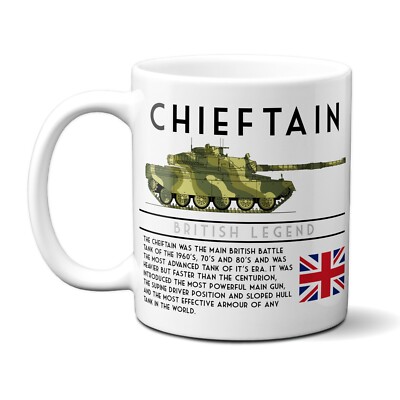 Personalised CHIEFTAIN Tank Mug Cup WW British Military Gift BPM14 ...